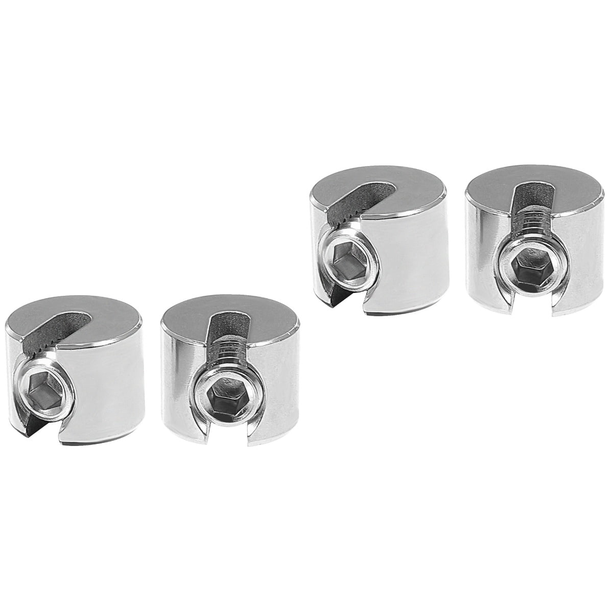 Set of 2 Wire Rope Clamp Multi Thread Holder Cord Clips Electric Cable ...