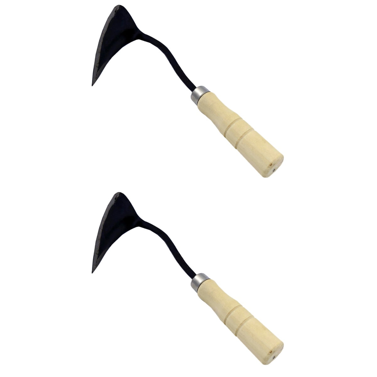 Set of 2 Wood Handle Triangle Hoe Twine Weeding Garden Hoes - Walmart.com