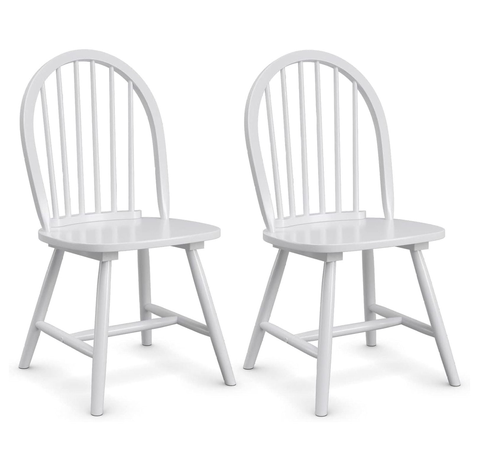 Set of 2 Wooden Dining Chairs, French Country Spindle Back Armless ...