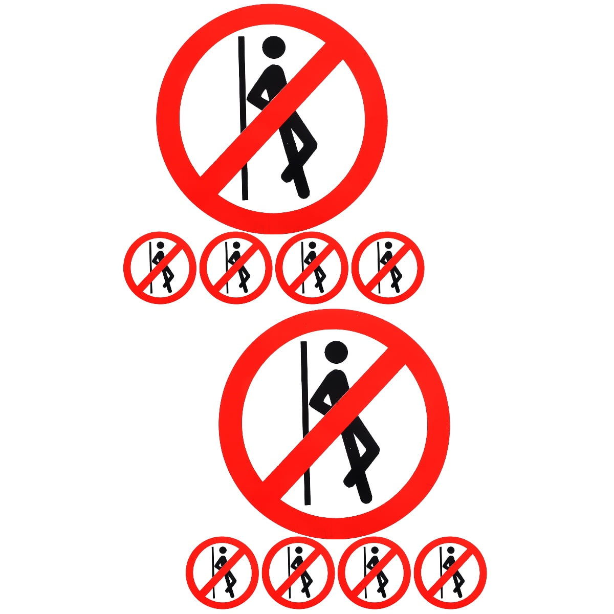 Set of 2 Workshop Safety Signs Caution Tape Do Not Touch Sticker Nail ...