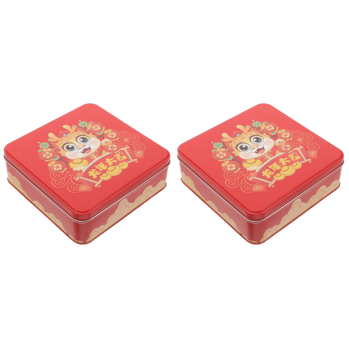 Set of 2 Year The Dragon Gift Box Wooden Boxes for Gifts Tiny Nesting ...