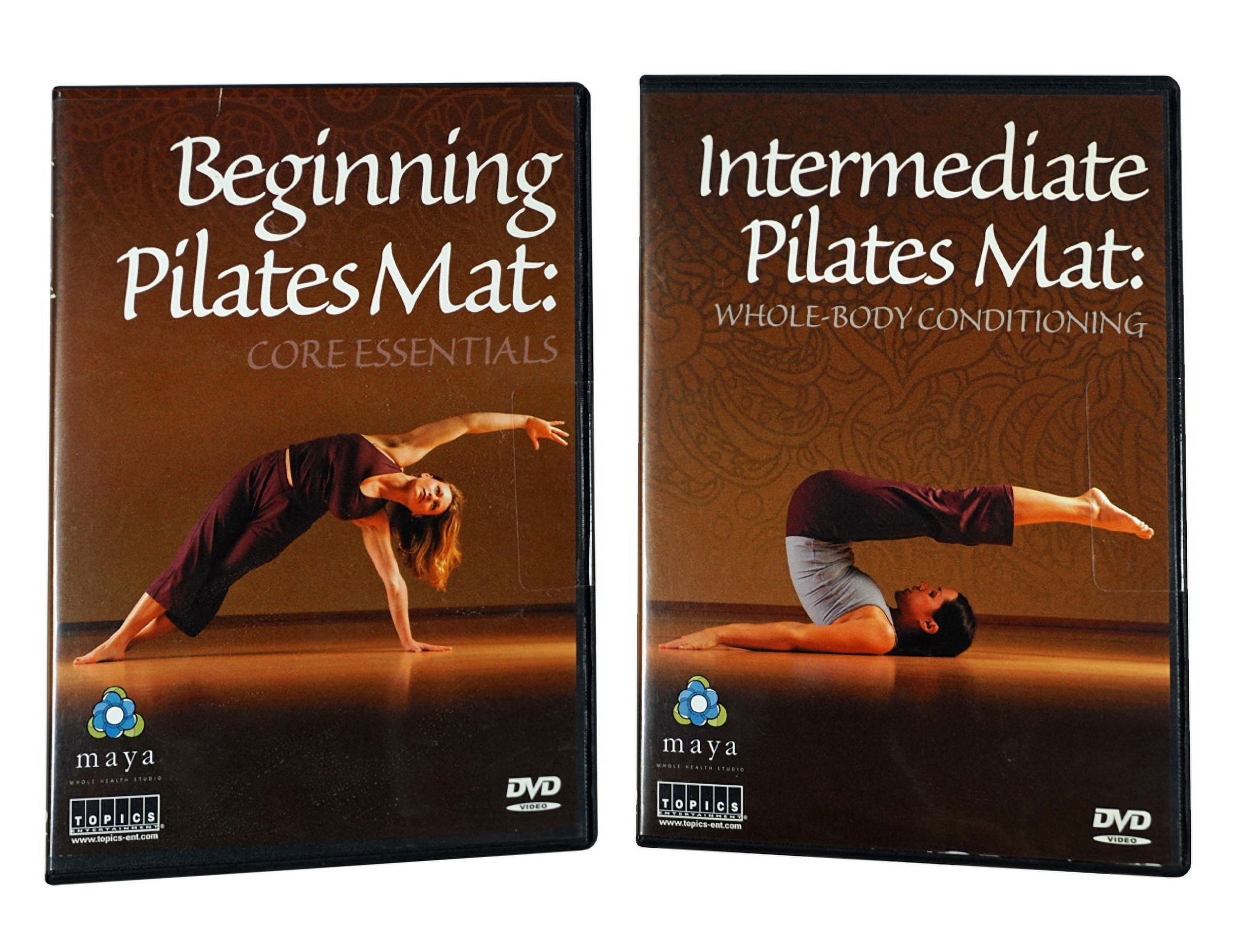 Set of 2 Yoga Training DVD - Beginning Pilates Mat: Core Essentials ...