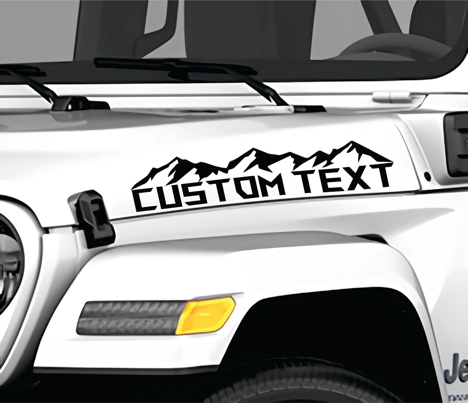 Set of 2 Your Own Cool Text Name Decal Compatible with All Jeeps ...