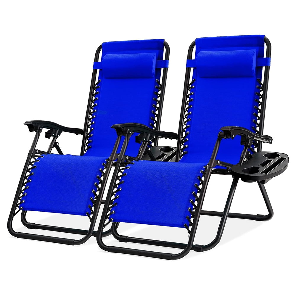 Set of 2 Zero Gravity Lounge Chair Recliners w/Pillows, Adjustable ...