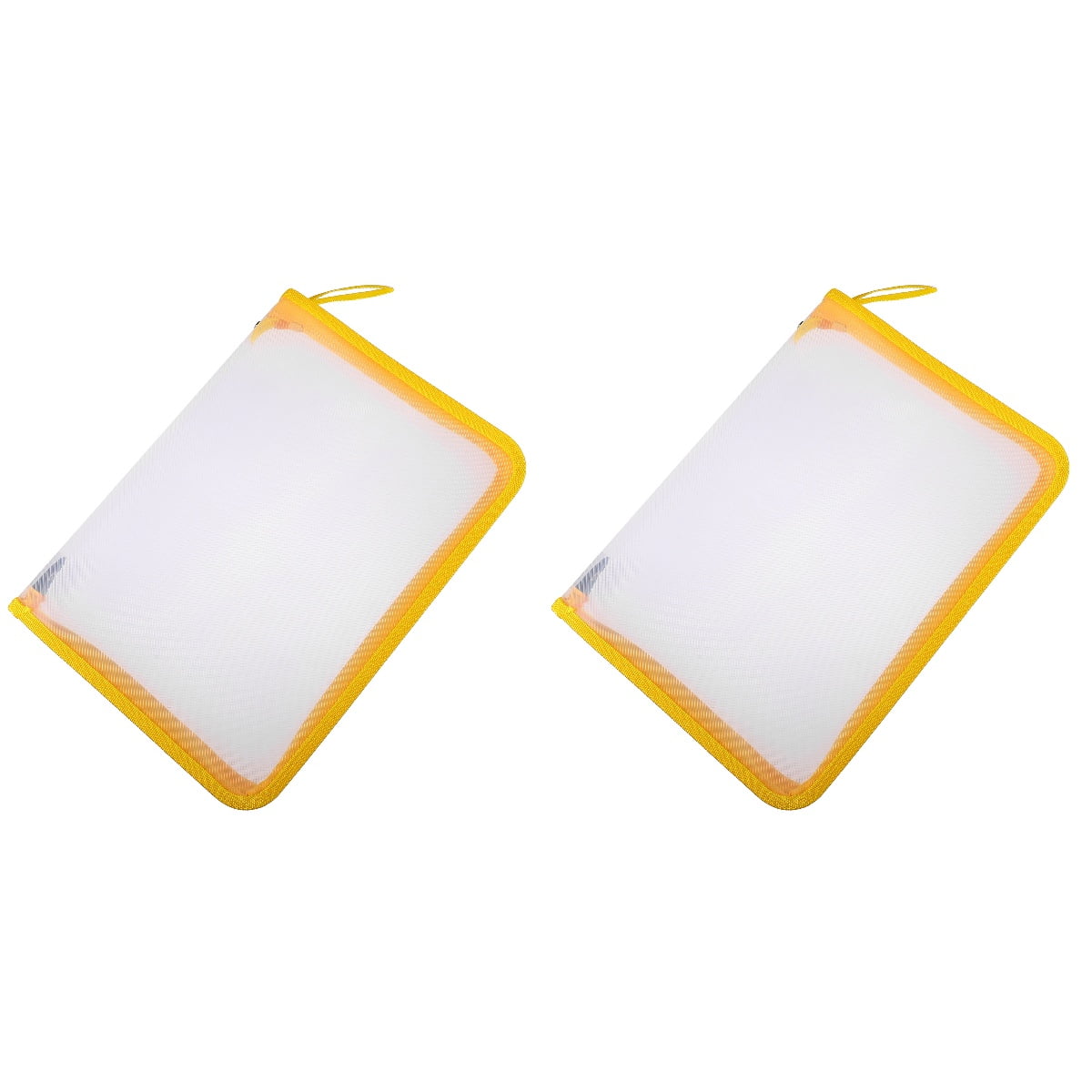 Set of 2 Zips Folder File Bag Office Travel 32.5X23X4cm Yellow ...