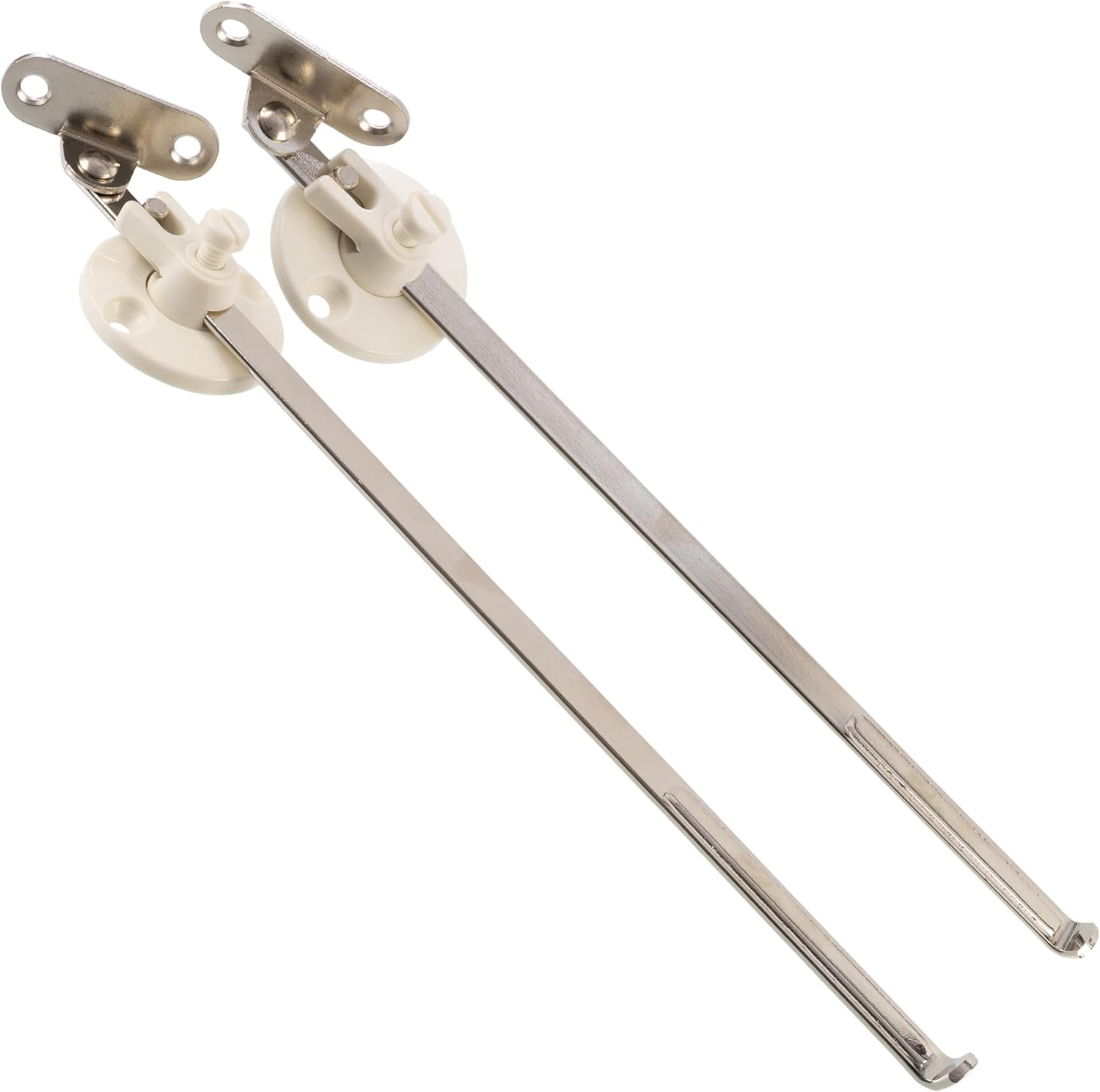 Set of 2 folding furniture door hinges - metal - silver colour ...