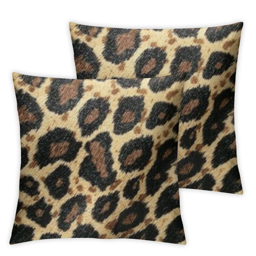 Set of 2 leopard print Home Decor, Short plush Home Furnishing ...