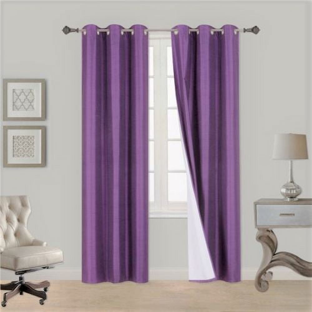 Set of 2 panels NOA Lilac Color Full Room Darkening Blackout Window ...