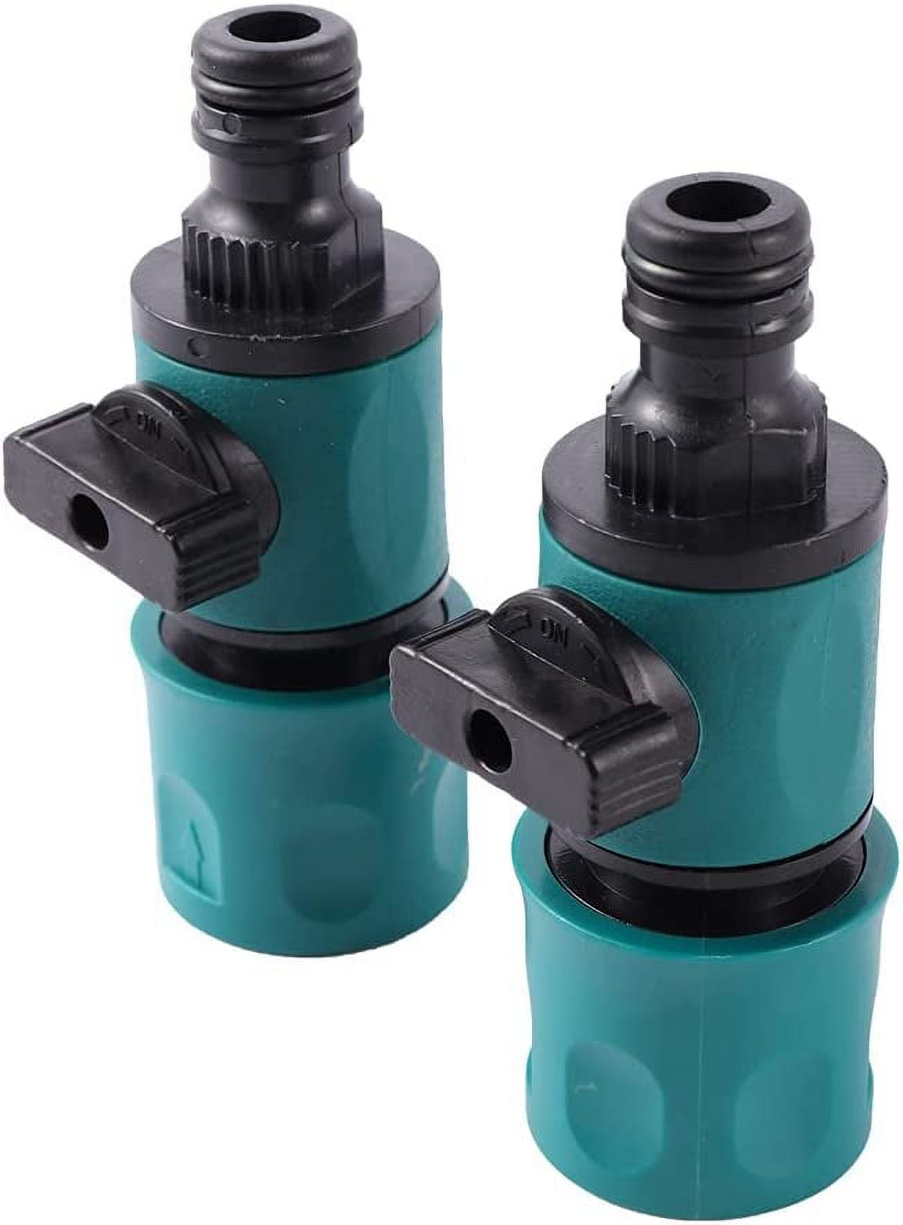 Set of 2 quick couplings for garden hose with valve 16mm, - Walmart.com