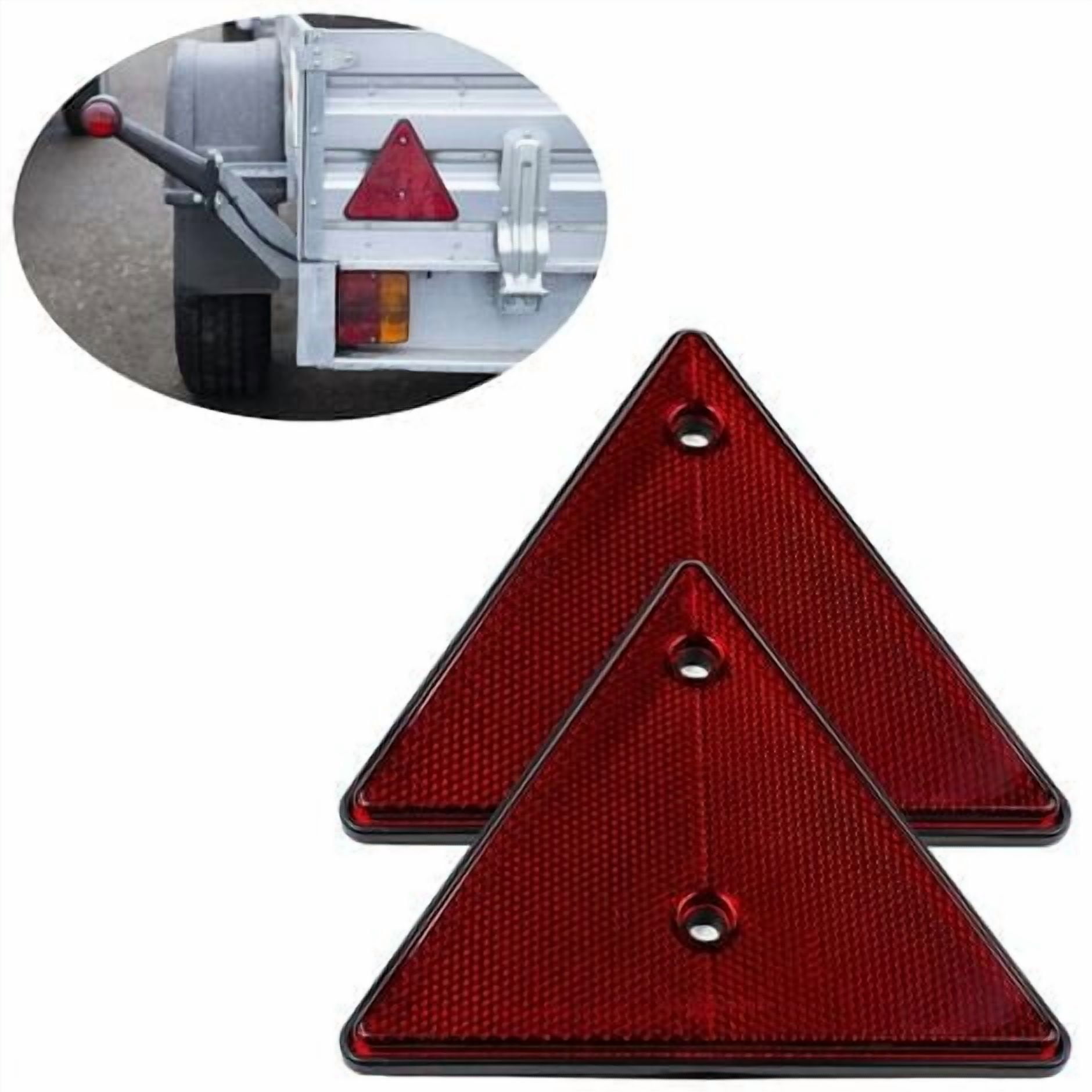 Set of 2 screw-on triangle reflectors for trailers - Walmart.com