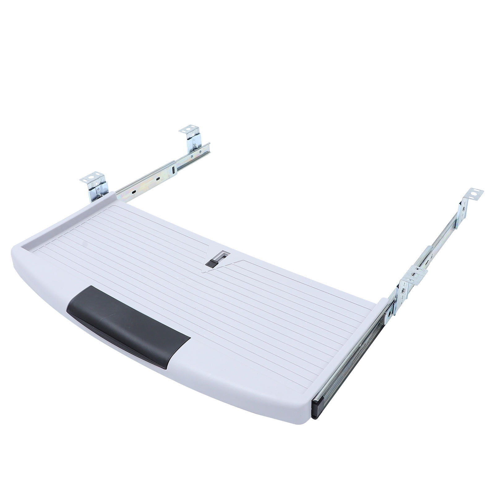 Set of 2 under Desk Keyboard Tray Slide Out White Boxes Computer Case ...