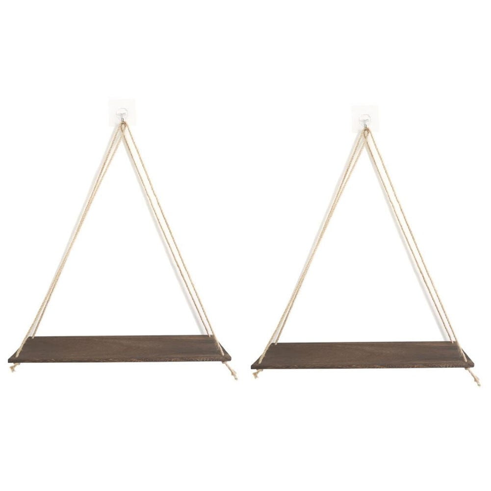 Set of 2 wall mounted shelves, storage racks, floating decoration ...