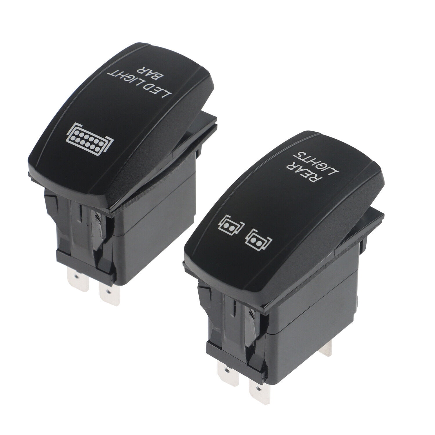 Set of 2 with Jumper Wires Rear Light + LED Light Bar Rocker Switch for ...