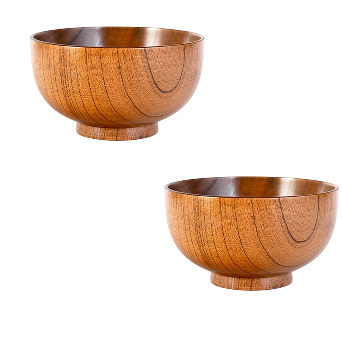 Set of 2 wood small bowls, wooden Kitchen Mini Cups for dipping sauce ...