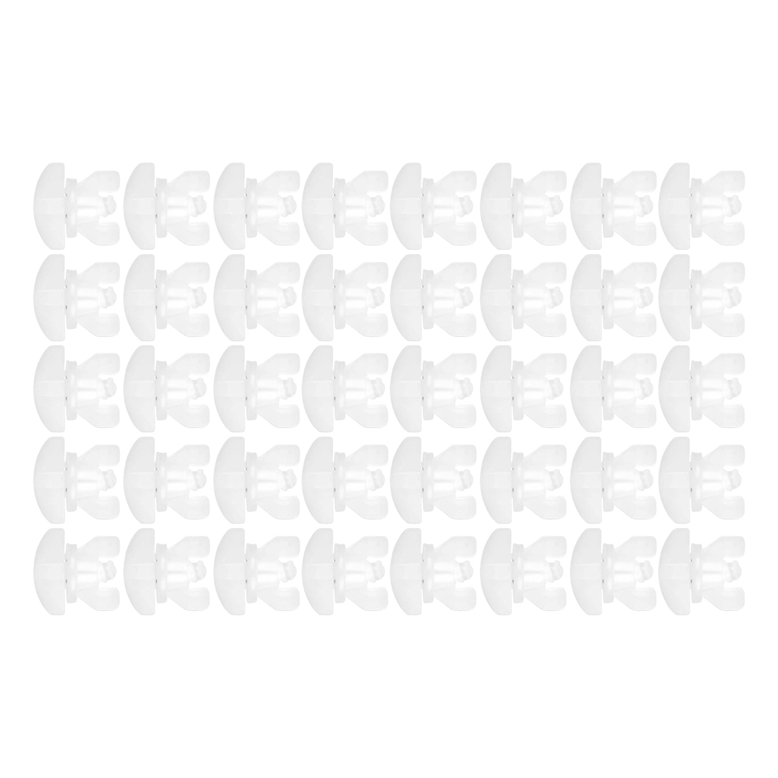 Set of 20/40Pcs White PVC Curtain Track Stoppers Easy Installation ...