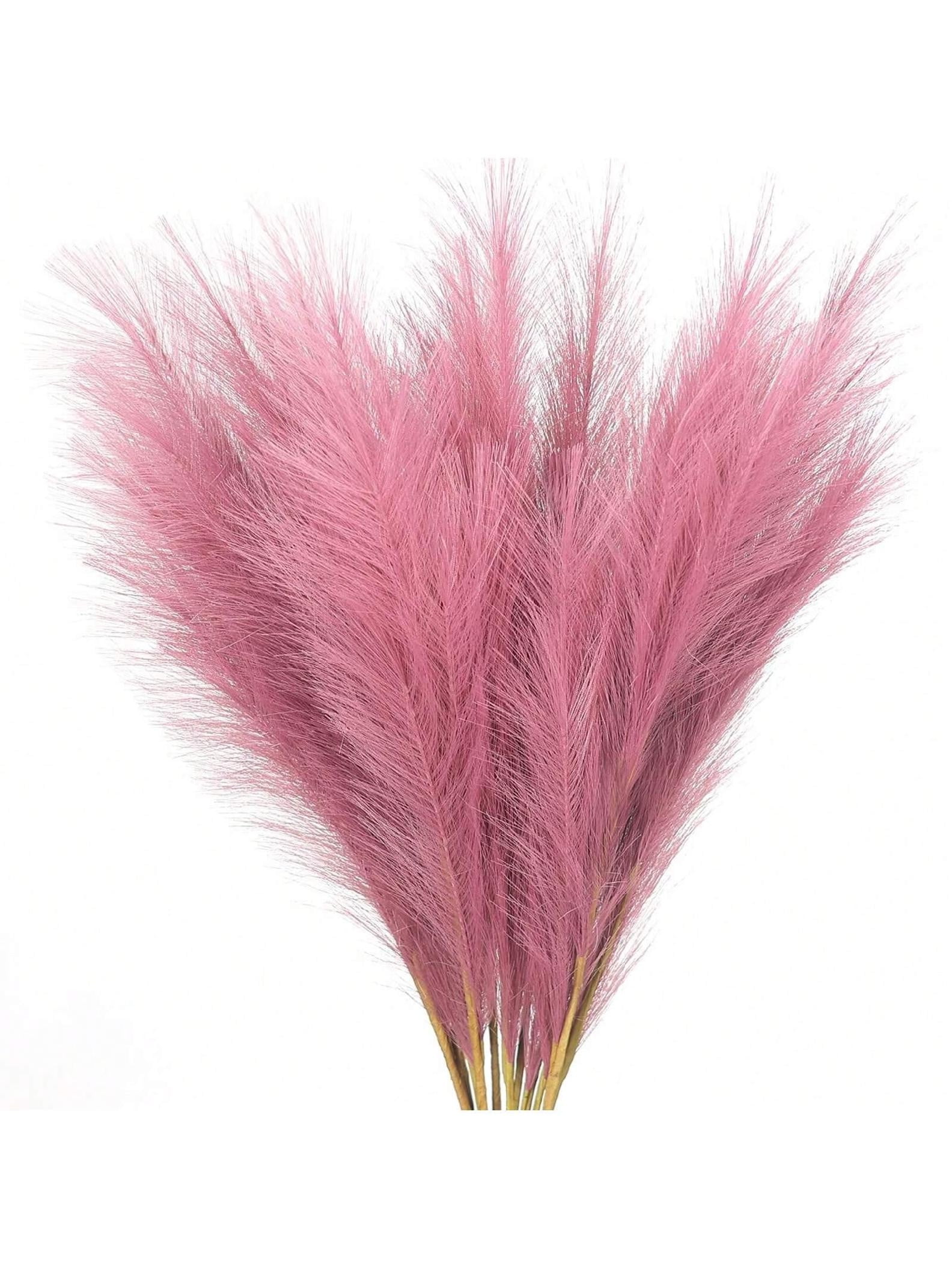 Set of 20 Artificial Reeds, 55cm High Plush Grass Pampas Tree Branches ...
