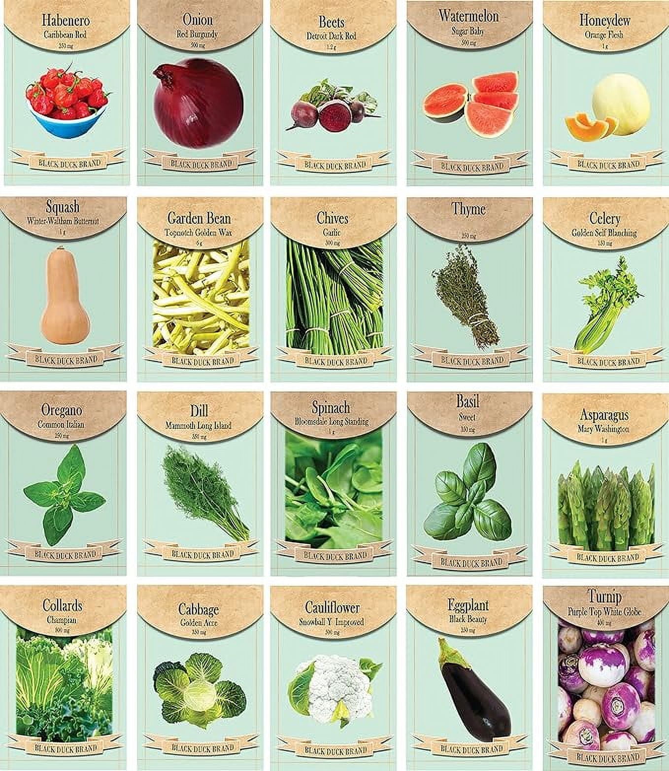 Set of 20 Assorted Vegetable & Herb Seed Packets - Create a Deluxe ...