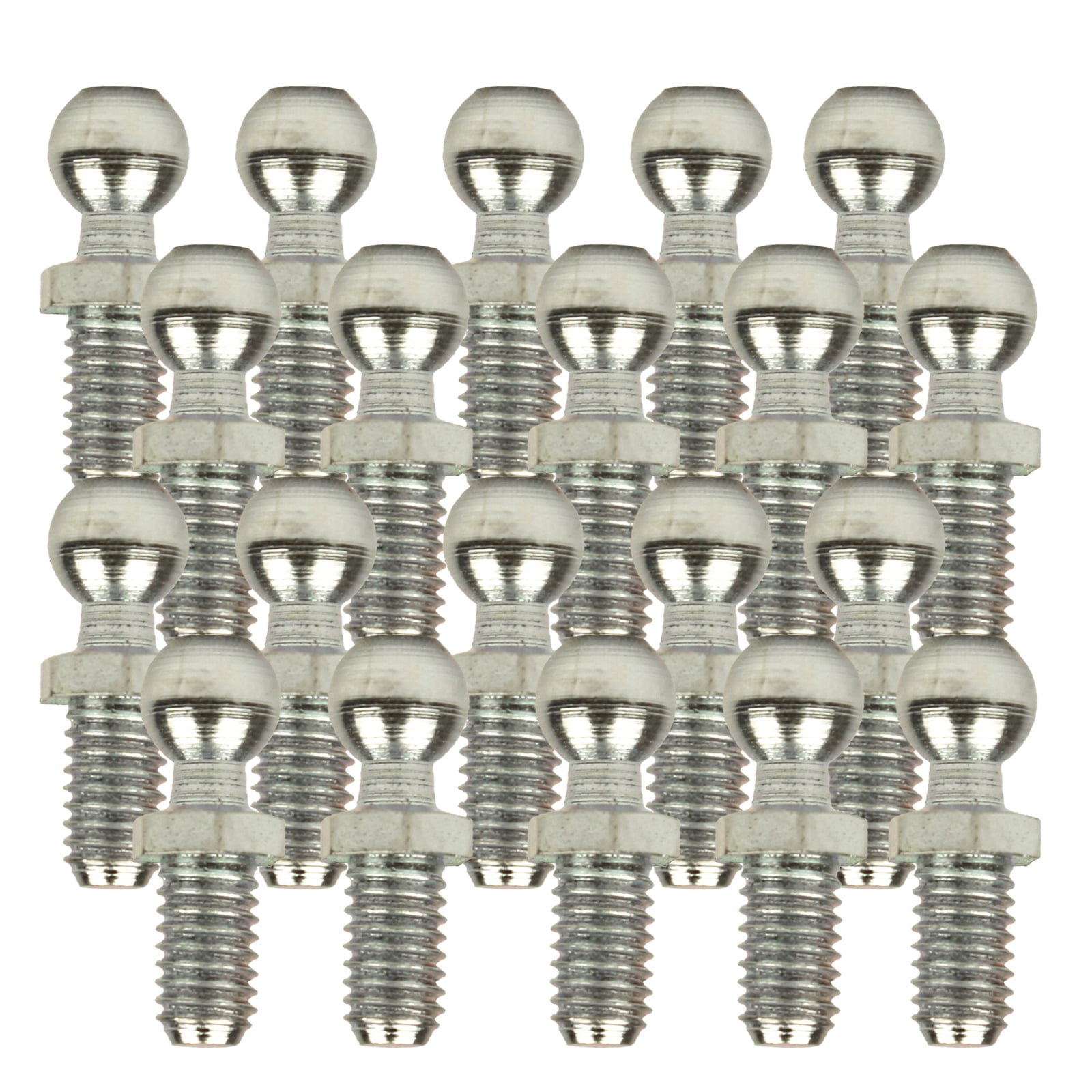 Set of 20 Ball Studs 8mm , M6 X 1.00 Zinc Thread Automotive Marine ...