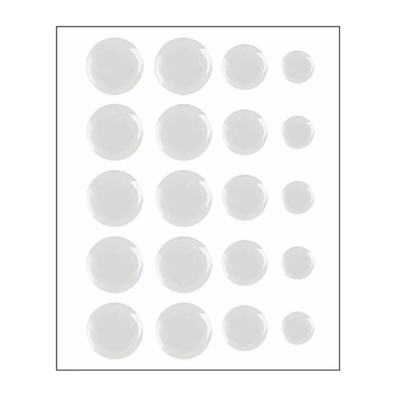 Set of 20 Button Stickers Large Medium Small Sizes 12mm 10mm 8mm ...