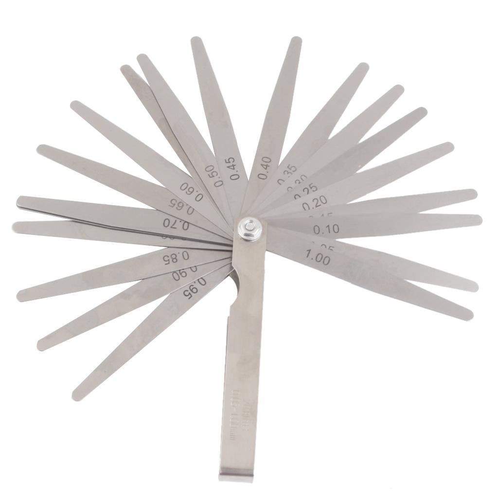 Set Of 20 Feeler Filler Gauge Spark Metric Measuring Tool - Walmart.com
