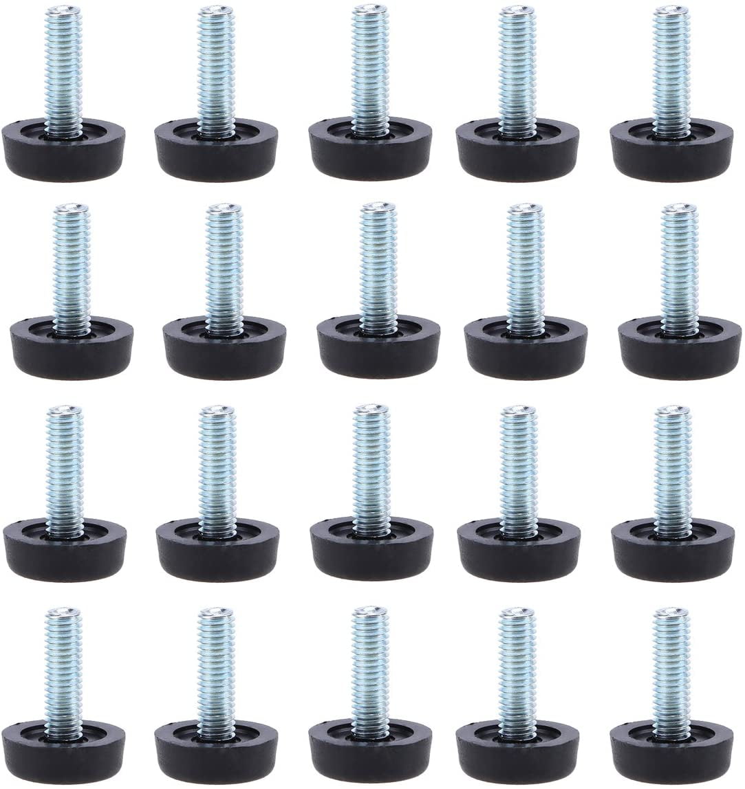 Set of 20 Furniture Leveling Feet - M8 x 24mm, Adjustable Table Leg ...