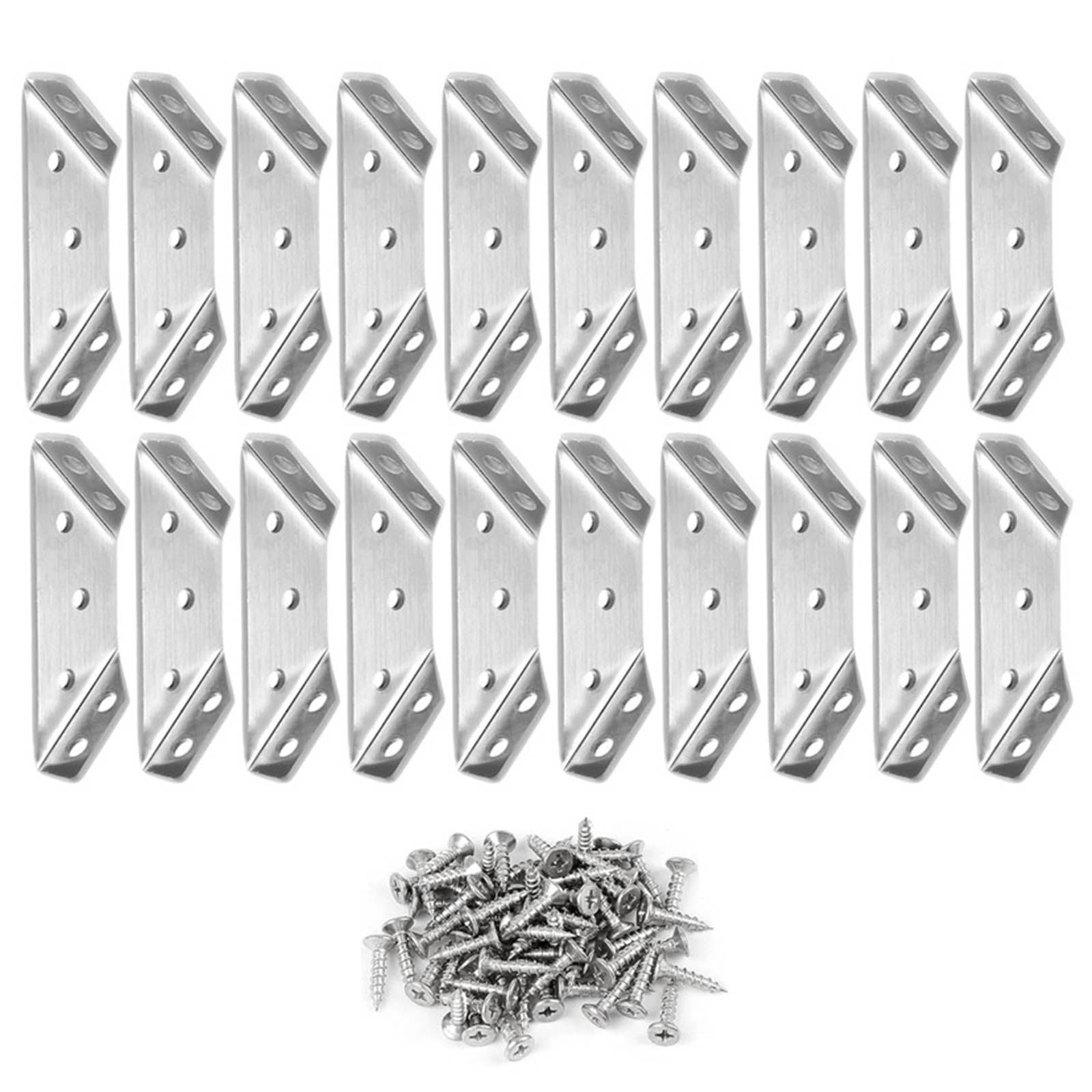 Set of 20 Practical Sturdy Stainless Steel Triangle Mounting Connectors ...