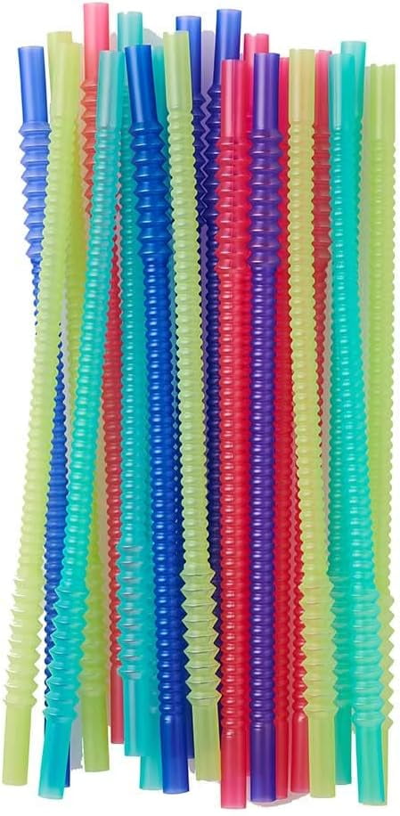 Set of 20 Reusable Whistle Straws Blue Red Green Teal - Walmart.com