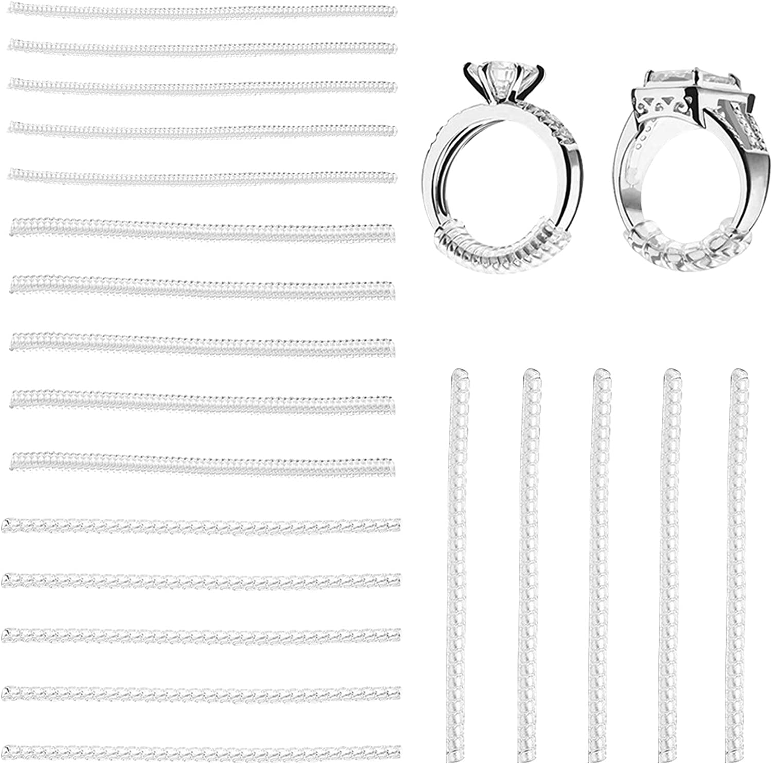 Set of 20, Ring Size Adjusters, 2 Styles and 2 Sizes Ring Guard, Ring ...