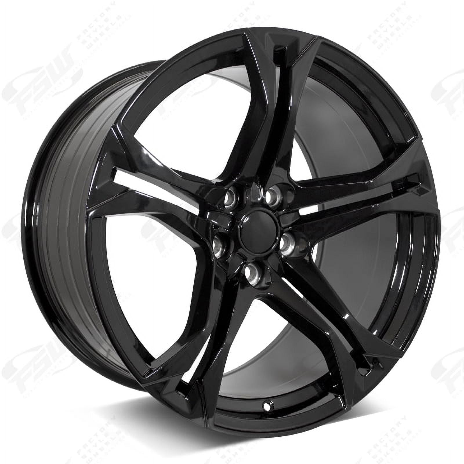 Set of 20" Staggered Gloss Black 1LE Split Style Wheels for Chevy ...