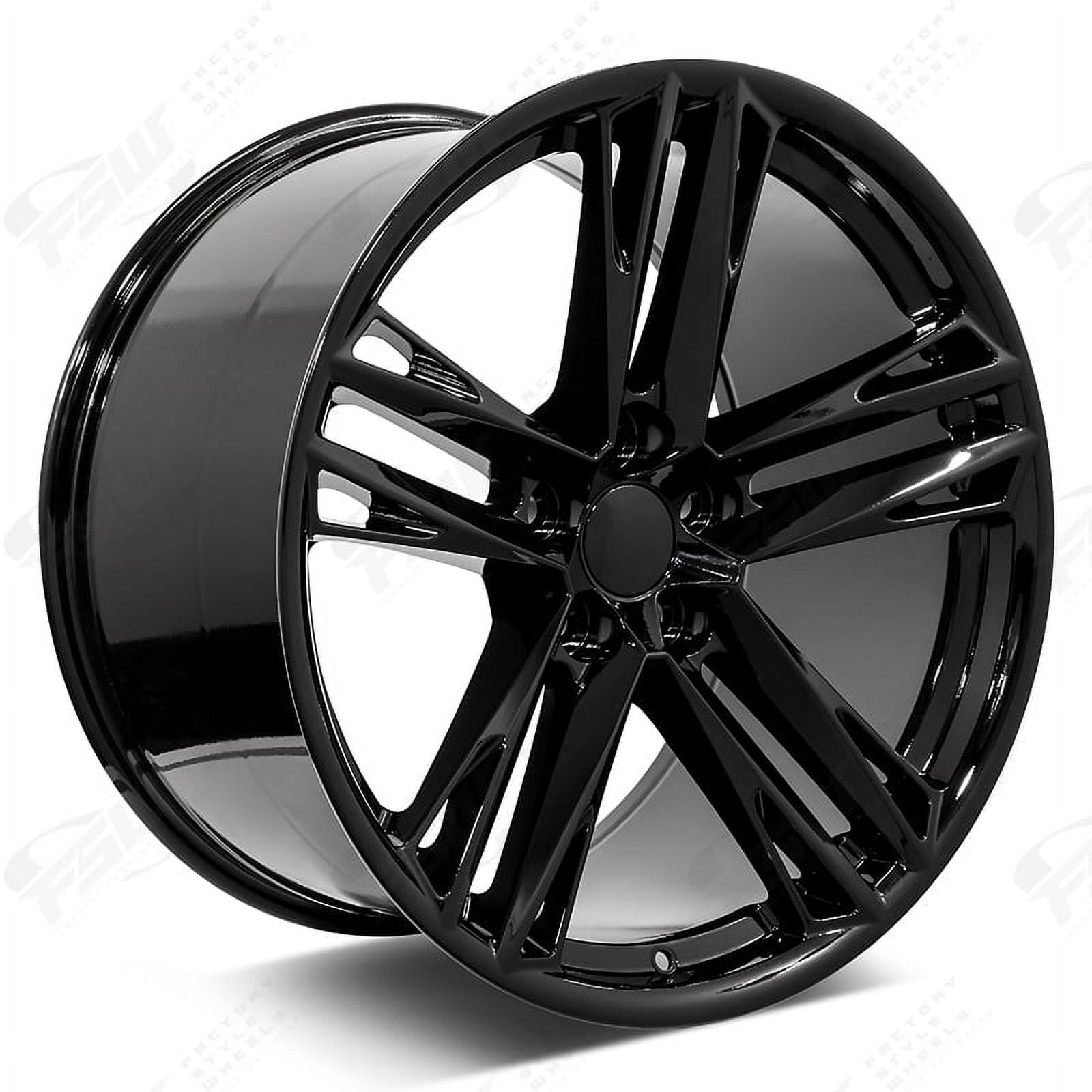 Set of 20" Staggered Gloss Black ZL Split Style Wheels for Chevrolet ...