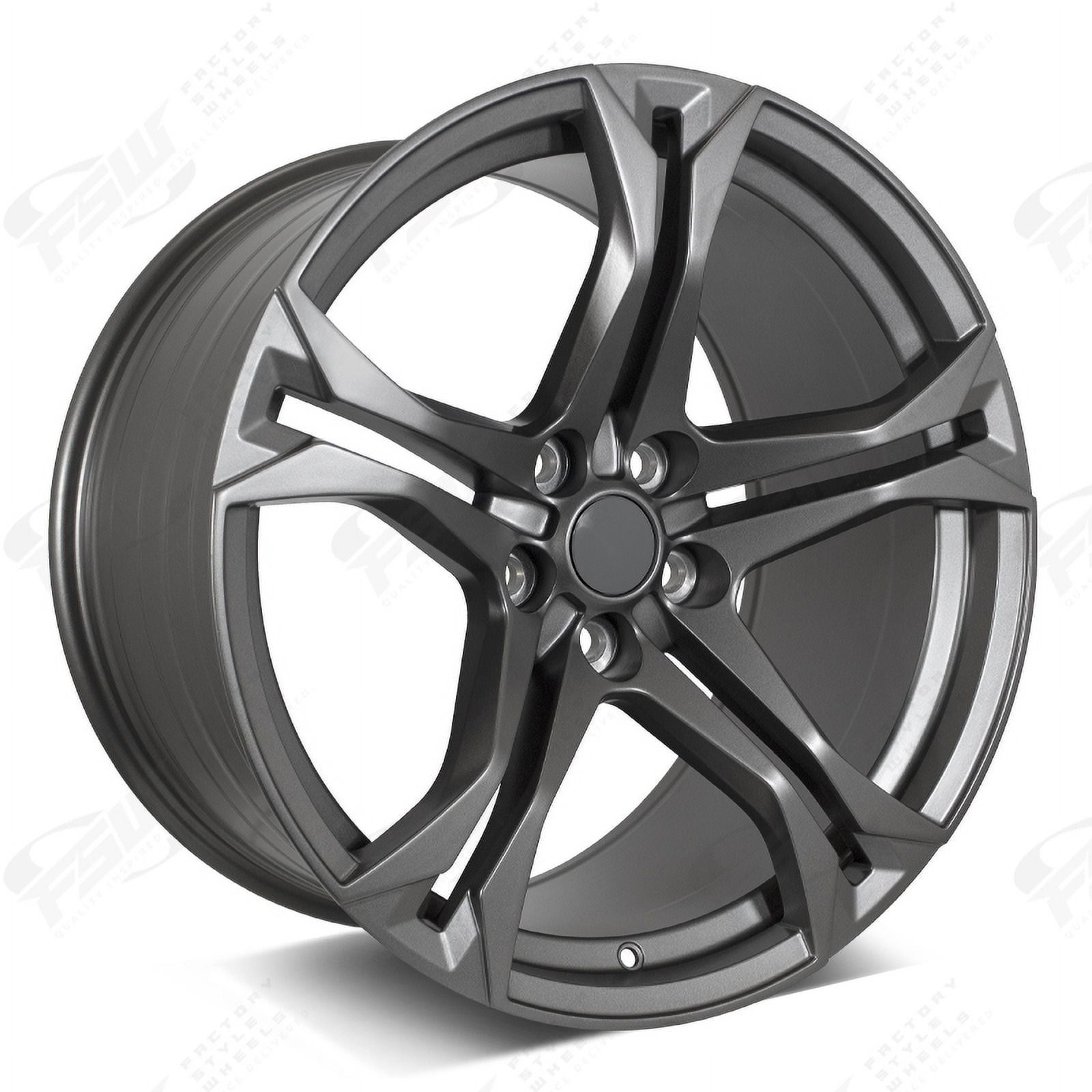 "Chevy Camaro 20"" Staggered Matte Gunmetal 1LE Split Style Rims (20x10 ...