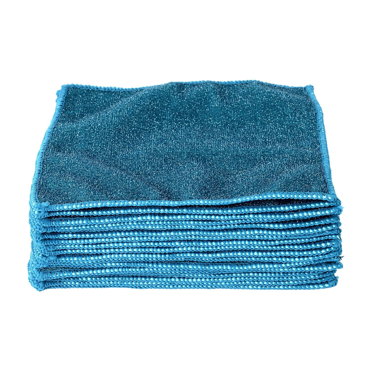 Set of 20 Teal Double Sided Microfiber and Scratch Fiber Dish Cloth ...