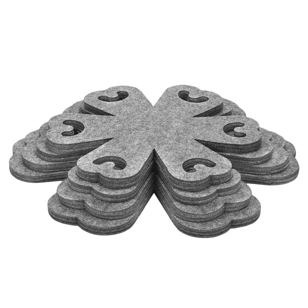 Set of 20 and 4 Different Sizes, Felt Pot Separators Protectors, Gray ...