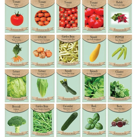 Premium Organic Vegetable Seeds Set - 20 Varieties, High Yield, Current ...