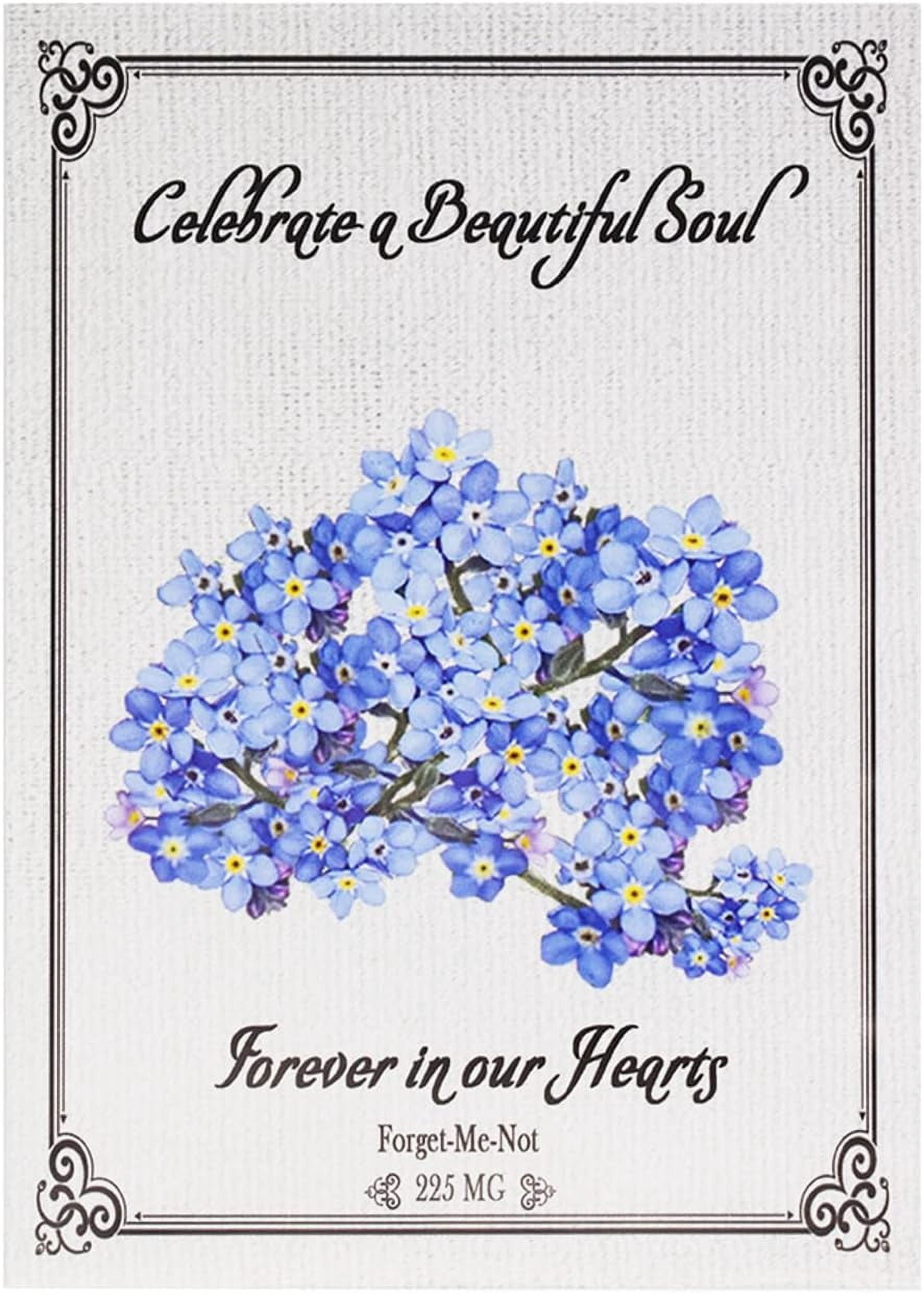 Set of 200 Forget-Me-Not Memorial Seed Packets – Individually Sealed ...