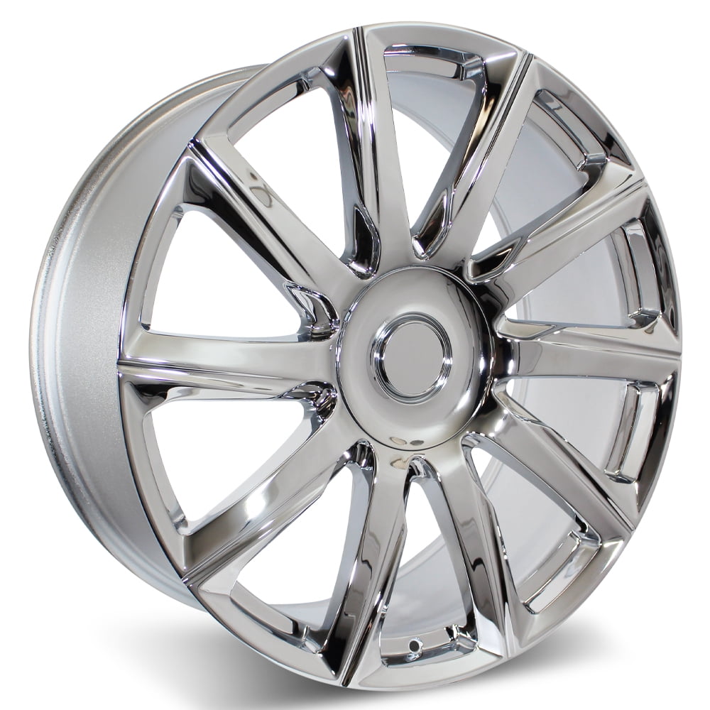 Set of 22" Chrome 2021 Flow Forged Platinum Style Wheels for Cadillac ...
