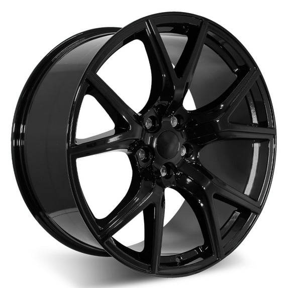Set of 22 Gloss Black Trackhawk Style Wheels for Jeep Grand Cherokee or ...