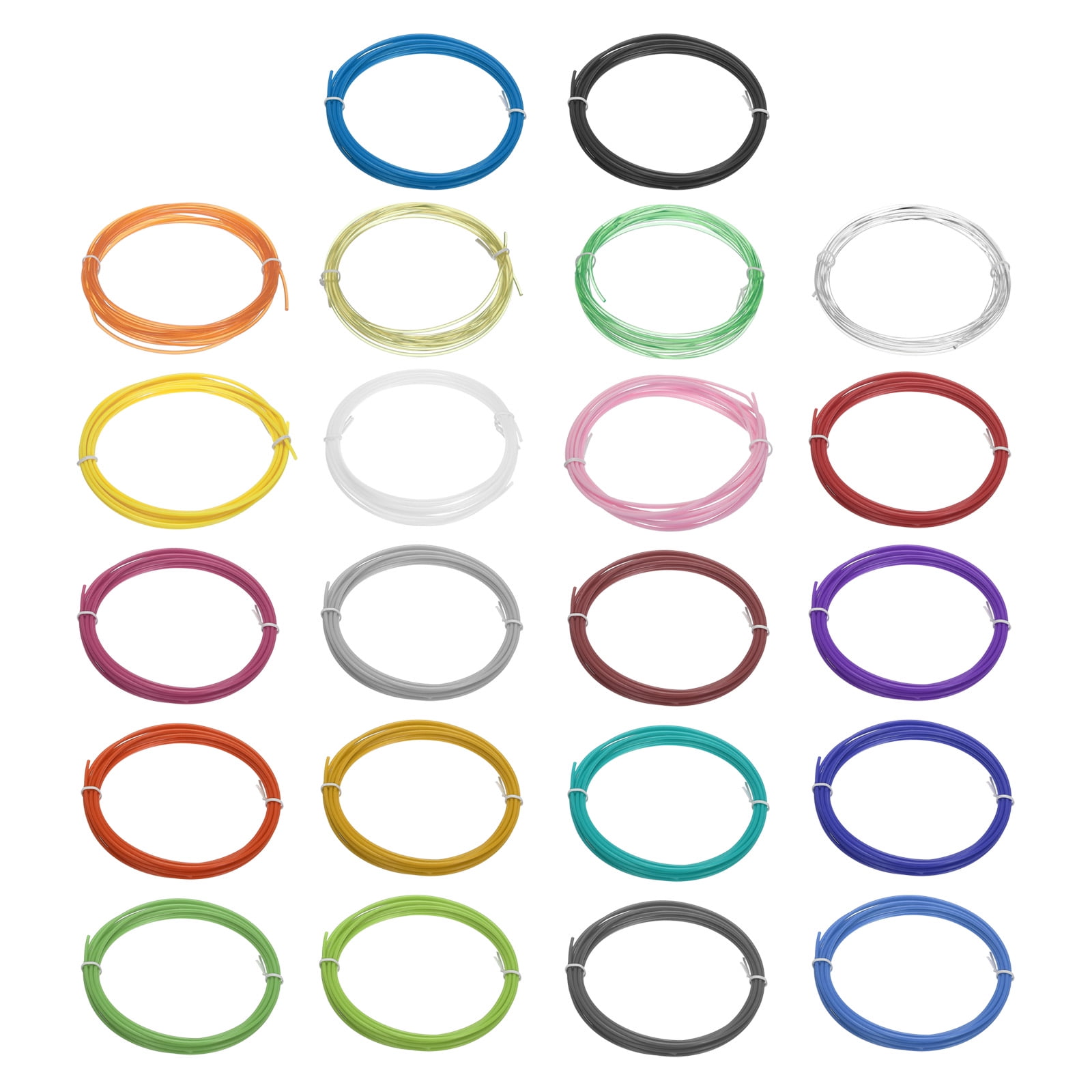 Set of 22 Rolls 3D Printer Filament 216 Ft 22 Colors PLA 1.75mm 3D Pen ...