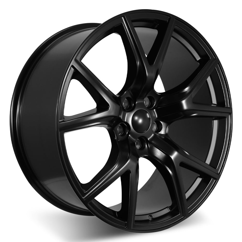 Set of 22" Satin Black Trackhawk Style Wheels for Jeep Grand Cherokee ...