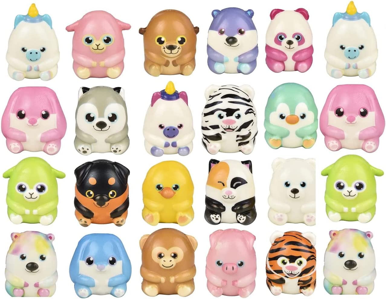 Set of 24 (2 Dozen) Cute Chunky Micro Slow Rise Squishy Toys - Mini ...