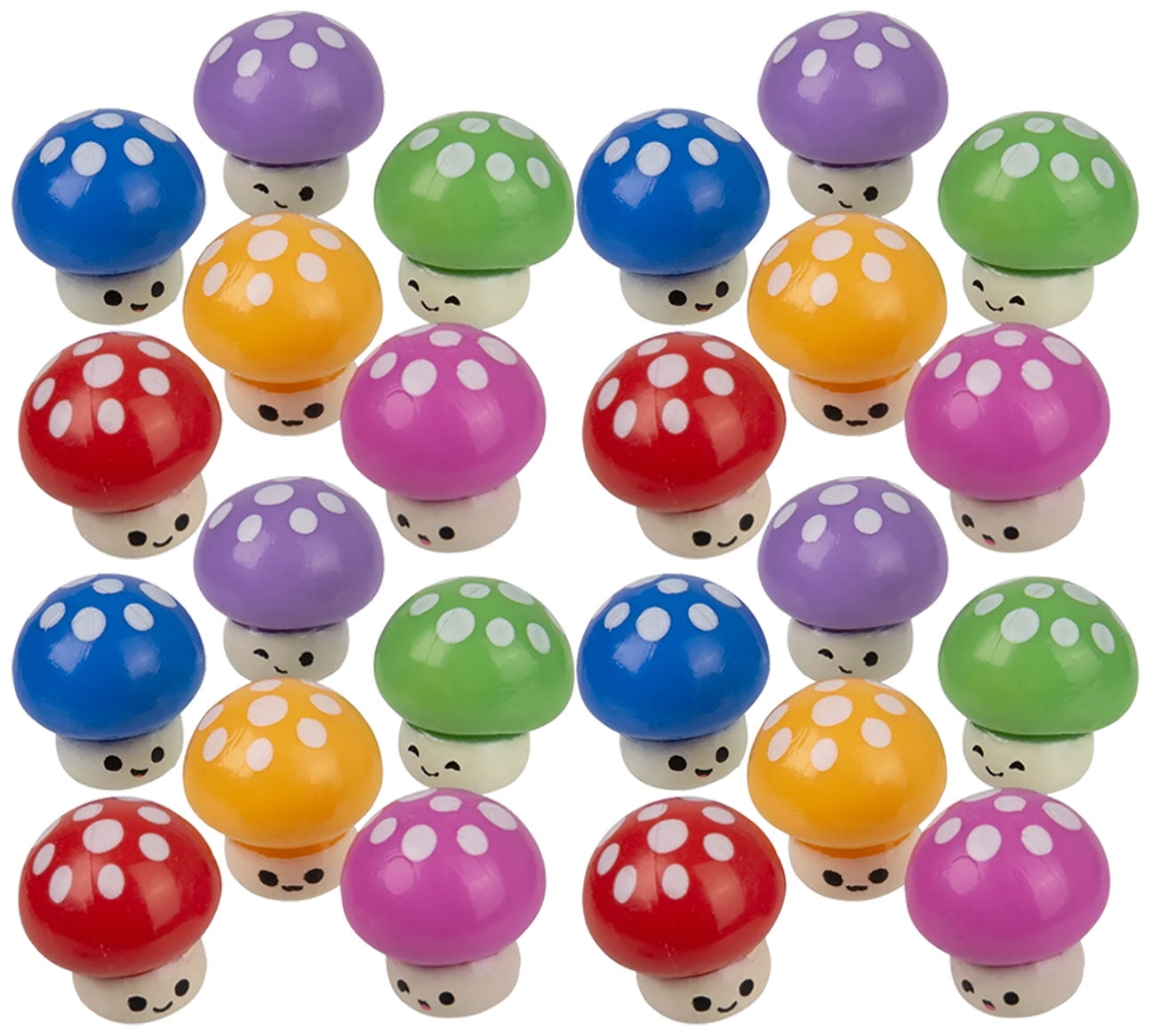 Set of 24 Adorable Soft Mushroom Figurines - Cute School Supply Gift ...