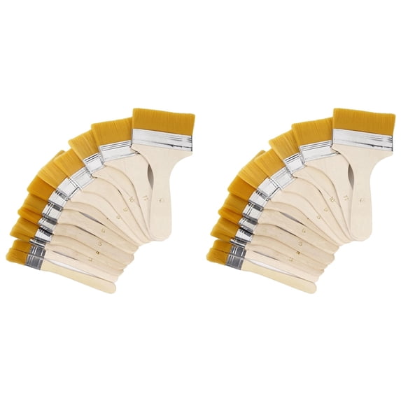 Set of 24 Art Paint Brushes,Various Sizes of Nylon Painting Brushes ...
