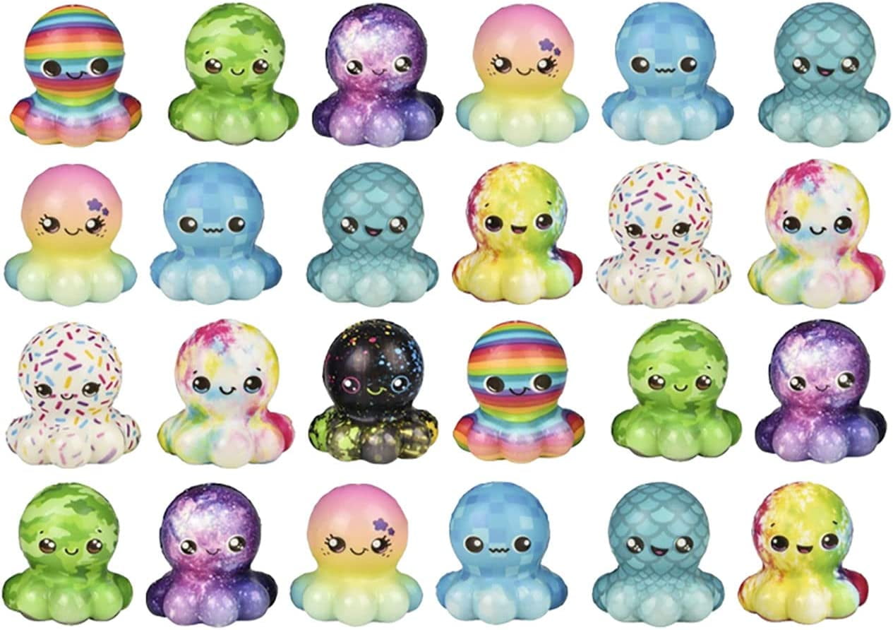 Set of 24 Cute Octopus Micro Slow Rise Squishy Toys - Mini Animal ...