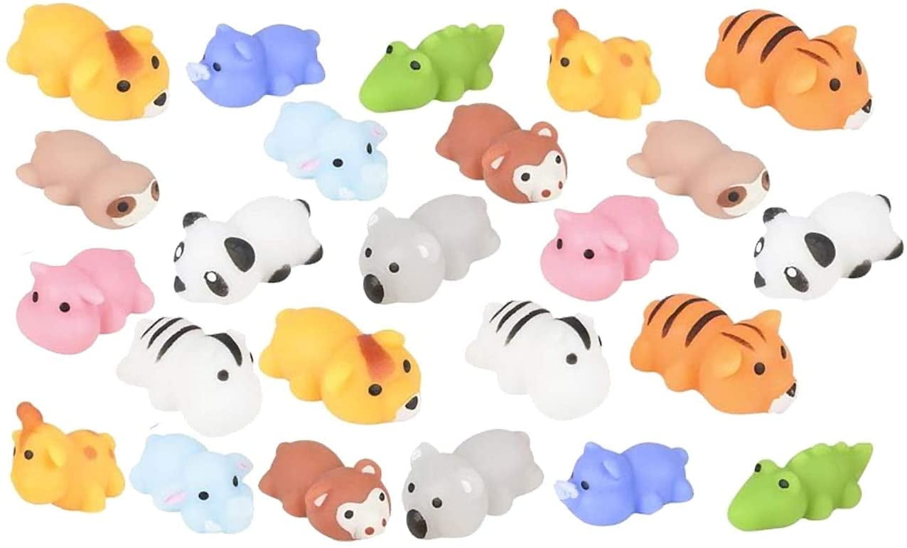 Set of 24 Cute Zoo Animal Mochi Squishy Animals - Kawaii - Cute ...