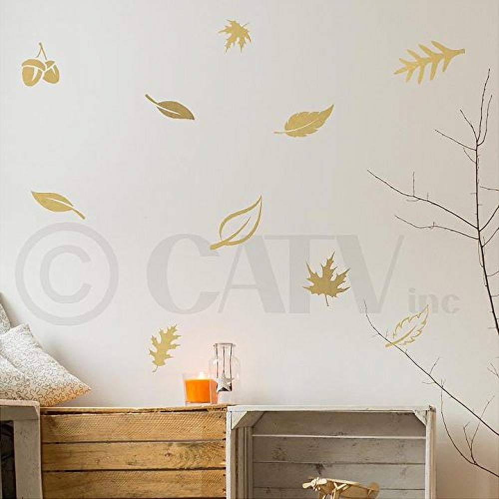 Set of 24 Fall Leaves Wall Saying Vinyl Lettering Wall Decal Sticker ...
