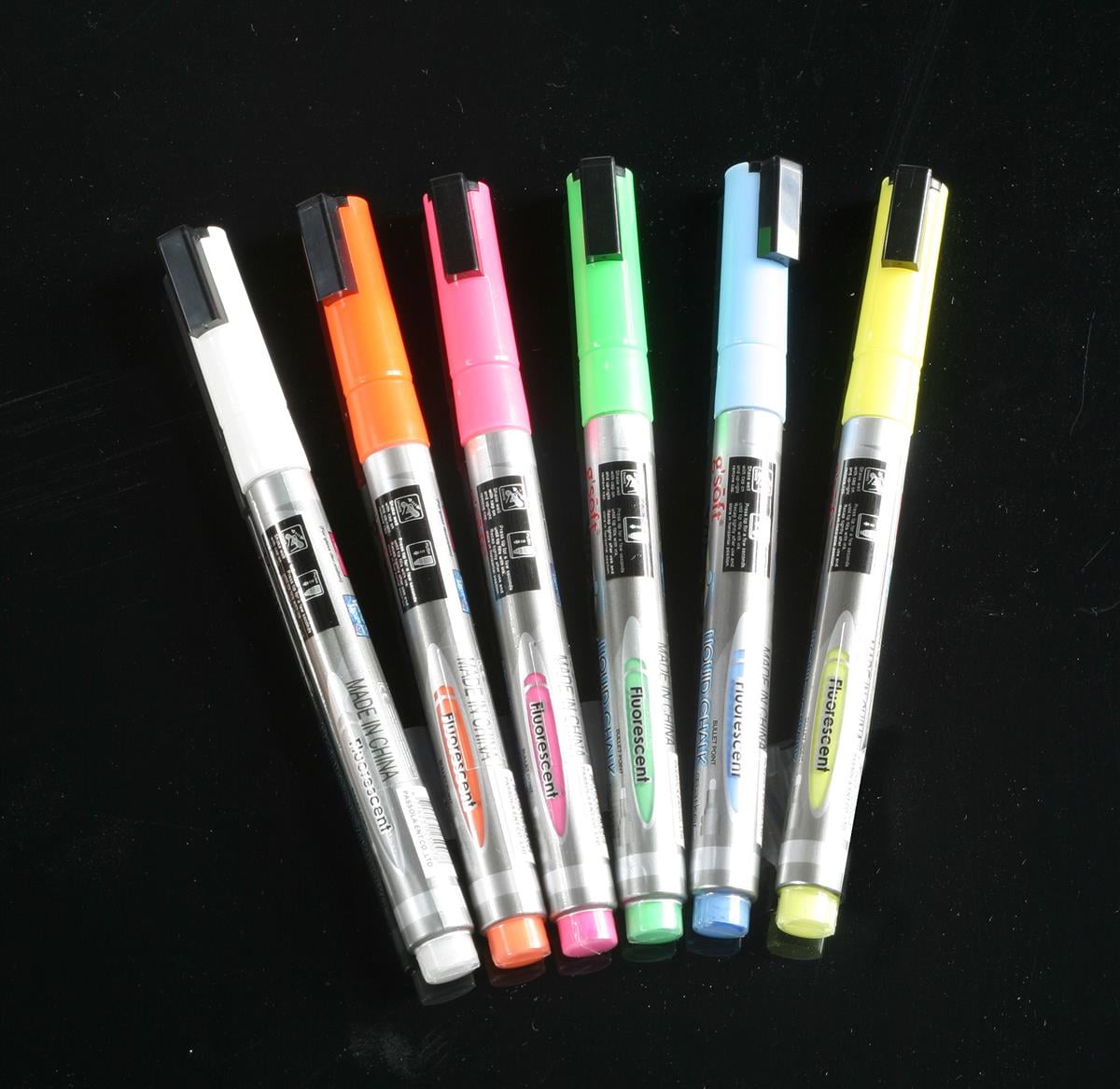 Set of 24, Liquid Chalk Neon Markers for Write-on LED Board, 1/16 inch ...