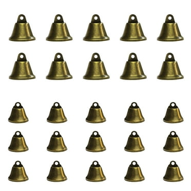 50pcs Electroplated Bell DIY Metal Bell Christmas Decorations Assorted ...