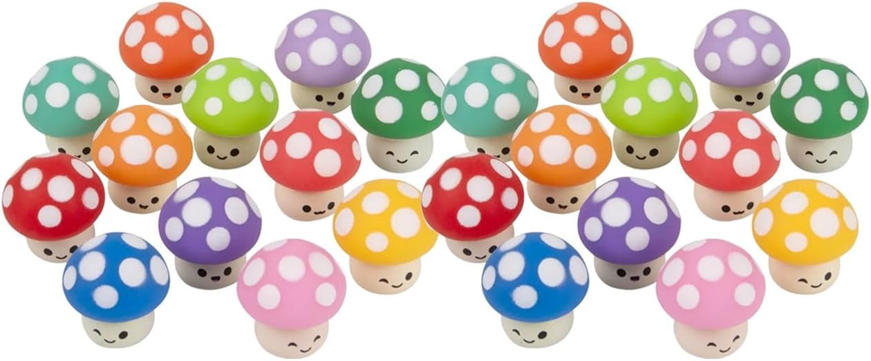 Set of 24 RANDOM Mushroom Mochi Squishy Snacks Food - Kawaii - Cute ...