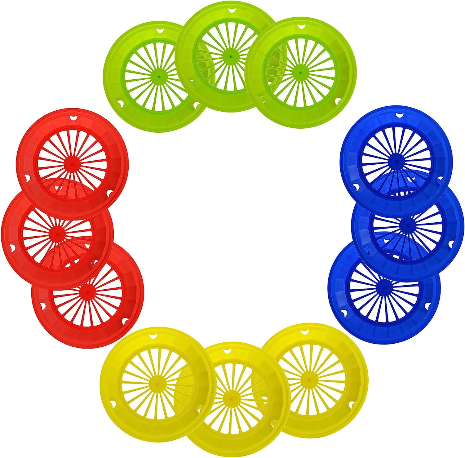 Set of 24 Reusable Paper Plate Holders - Assorted Vibrant Colors - Fits ...