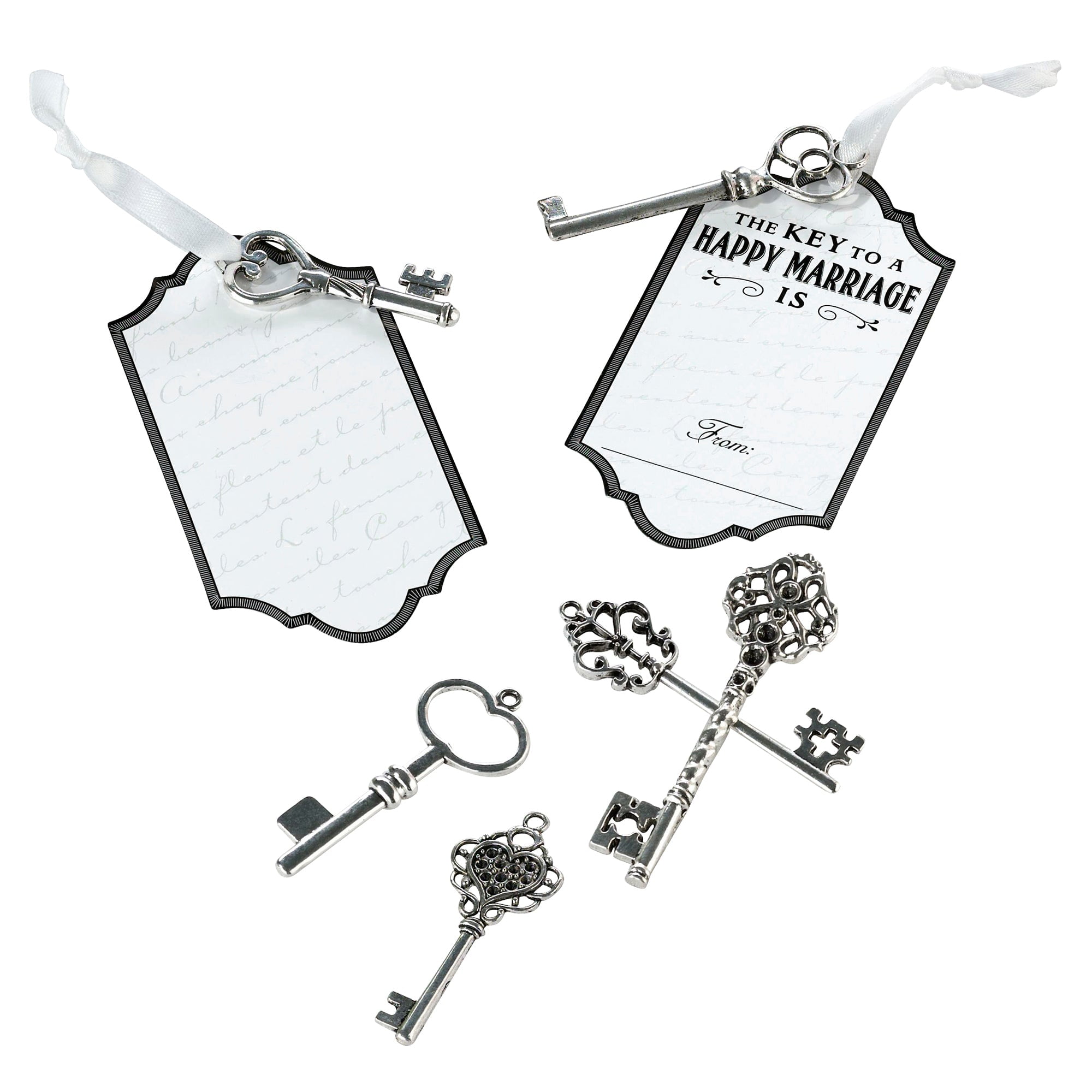 Set of 24 Silver Key Tags - Walmart.com